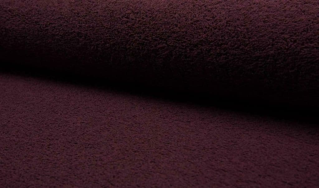 Double Sided Cotton TERRY TOWELLING Fabric Material - BURGUNDY